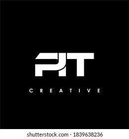 Pit Letter Initial Logo Design Template Stock Vector (Royalty Free ...