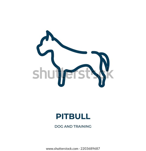 Pitbull Icon Linear Vector Illustration Dog Stock Vector (Royalty Free ...