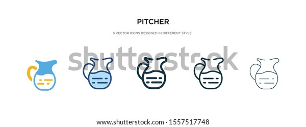 Pitcher Icon Different Style Vector Illustration Stock Vector (Royalty ...