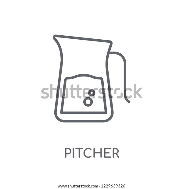 Pitcher Linear Icon Modern Outline Pitcher Stock Vector (Royalty Free ...