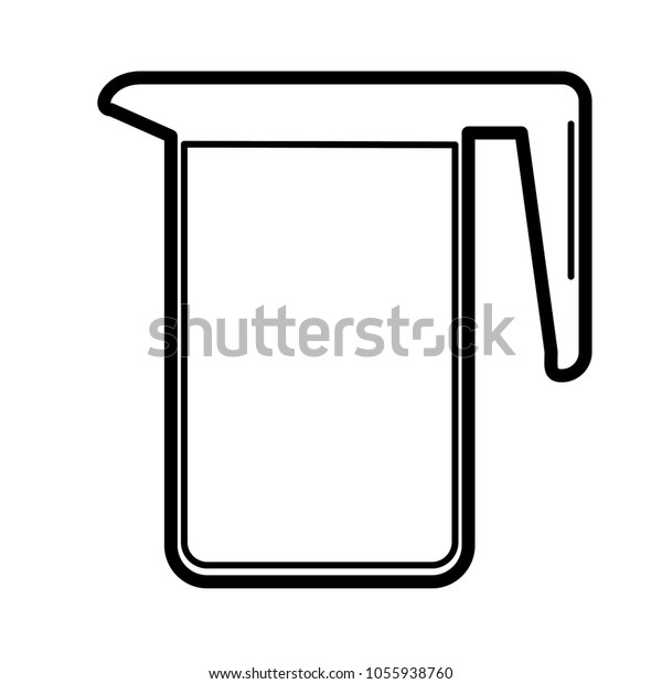 Pitcher Water Vector Line Art Template Stock Vector (Royalty Free ...