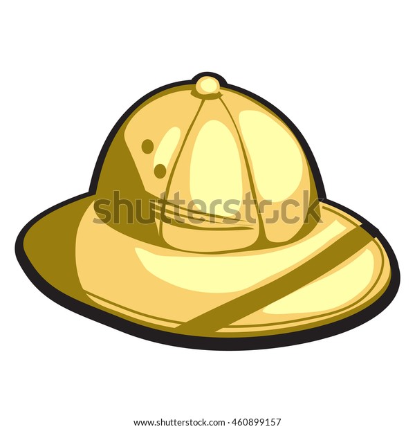 Pith Helmet Made Gold Vector Illustration Stock Vector (Royalty Free ...