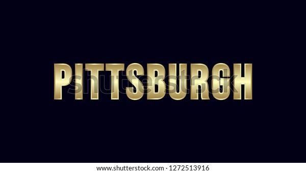 Pittsburgh City Typography Vector Design Greetings Stock Vector ...