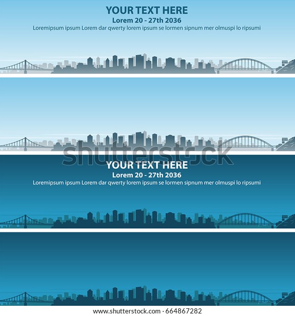 Pittsburgh Skyline Event Banner Stock Vector (Royalty Free) 664867282 ...