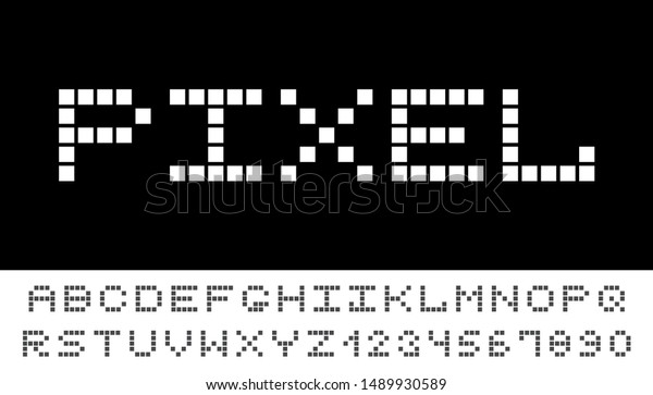 Pixel 8 Bit Alphabet Letters Number Stock Vector (Royalty Free ...