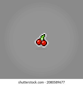 Pixel 8 Bit Cherry Fruits Game Stock Vector (Royalty Free) 2080589677 ...