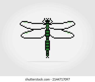 Pixel 8 Bit Dragonfly Animal Pixels Stock Vector (Royalty Free ...