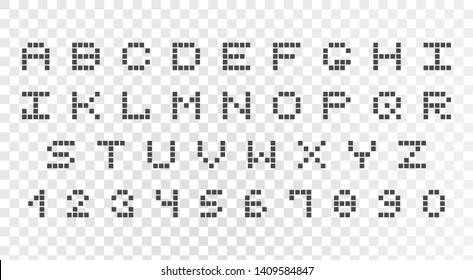 Pixel Alphabet Letters Number Set Modern Stock Vector (Royalty Free) 1409584847 | Shutterstock