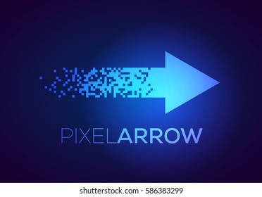 Pixel Arrow Pixel Logo Design Arrow Stock Vector (Royalty Free ...