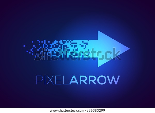 Pixel Arrow Pixel Logo Design Arrow Stock Vector (Royalty Free ...