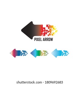 Pixel Arrow Logo Design Template Vector Stock Vector (Royalty Free ...