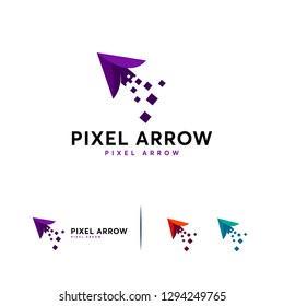 Pixel Arrow Logo Designs Concept Vector Stock Vector (Royalty Free ...