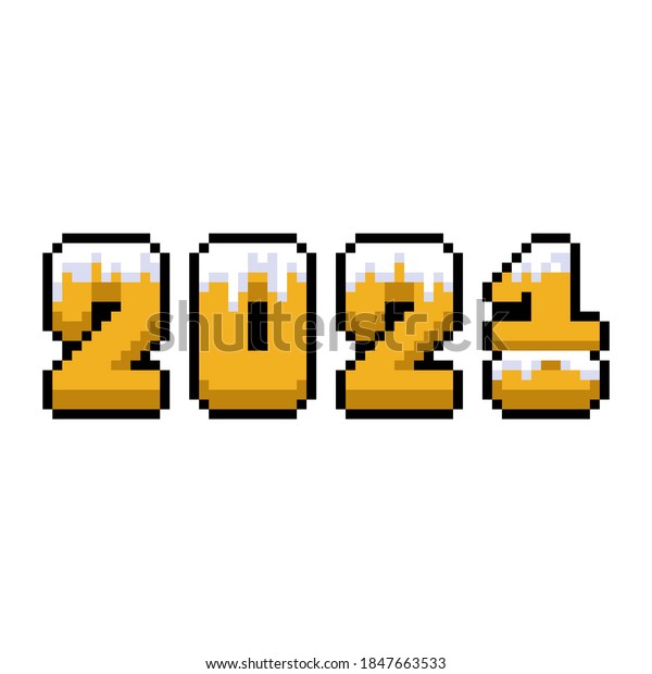 Pixel Art 2020 Number 1 Step Stock Vector (Royalty Free) 1847663533 ...