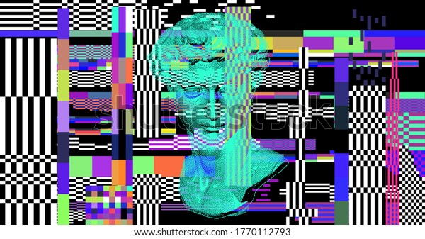 Pixel Art 3d Rendering Michelangelos David: Vector có sẵn (miễn phí bản ...