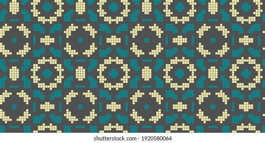 Pixel Art 8 Bit Background Seamless Stock Vector (Royalty Free ...