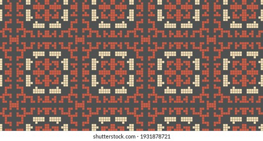 Pixel Art 8 Bit Background Seamless Stock Vector (Royalty Free ...