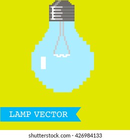 Pixel Art 8 Bit Lamp Bulb Stock Vector (Royalty Free) 426984133 ...