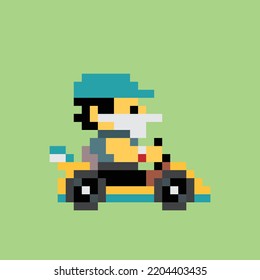 Pixel Art 8bit Go Kart Racer Stock Vector (Royalty Free) 2204403435 ...