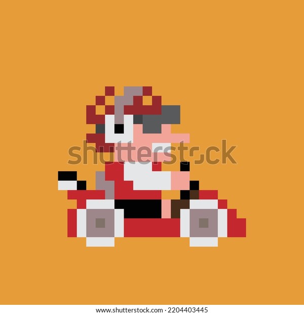 Pixel Art 8bit Go Kart Racer Stock Vector (Royalty Free) 2204403445 ...
