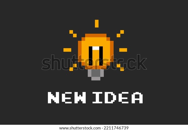 Pixel Art 8bit Light Bulb New: เวกเตอร์สต็อก (ปลอดค่าลิขสิทธิ์ ...