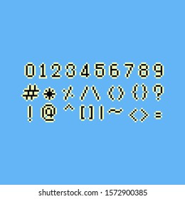 Pixel Art 8bit Number Icon Set Stock Vector (Royalty Free) 1572900385