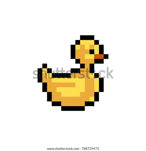 Pixel Art 8bit Style Yellow Duck Stock Vector (Royalty Free) 788729473 ...