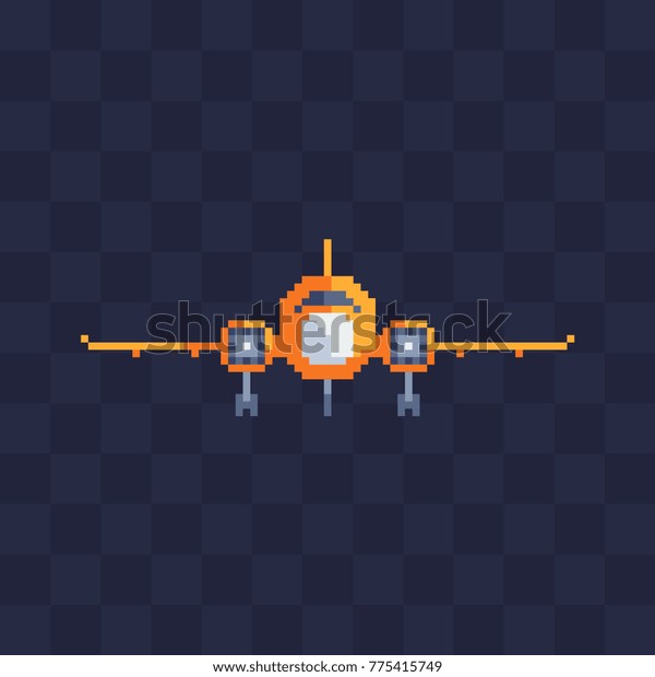 Pixel Art Airplane Game Assets Isolated: เวกเตอร์สต็อก (ปลอดค่า ...