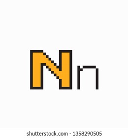 Alphabet N Pixel Art Stock Vector (Royalty Free) 1347444743 | Shutterstock