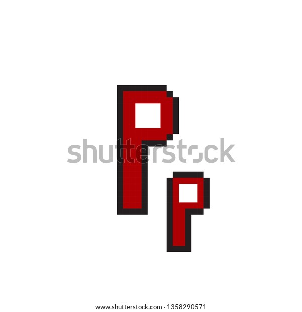 Pixel Art Alphabet P Stock Vector (Royalty Free) 1358290571 | Shutterstock
