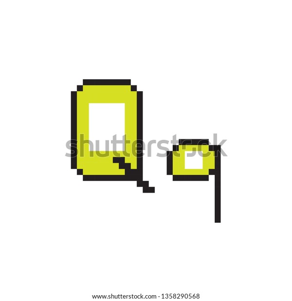 Pixel Art Alphabet Q 스톡 벡터(로열티 프리) 1358290568 | Shutterstock