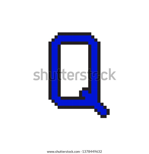 Vektor Stok Pixel Art Alphabet Q (Tanpa Royalti) 1378449632 | Shutterstock