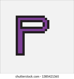 Pixel Art Alphabet Type P Stock Vector (Royalty Free) 1385421365 ...