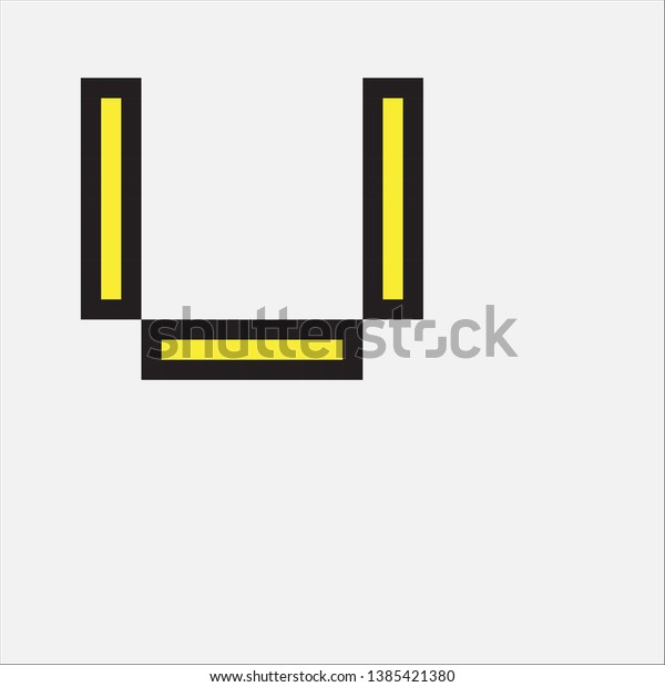 Pixel Art Alphabet Type U Stock Vector (Royalty Free) 1385421380 ...