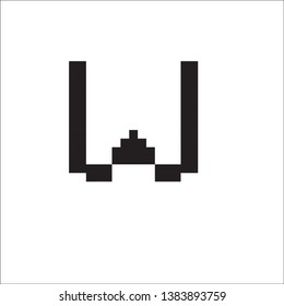 Pixel Art Alphabet Type W Stock Vector (Royalty Free) 1383893759 ...