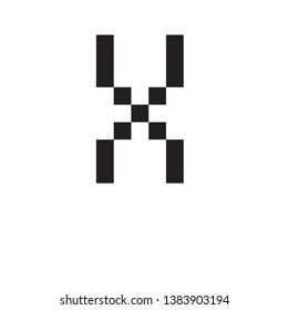 Pixel Art Alphabet Type X Stock Vector (Royalty Free) 1383903194 ...
