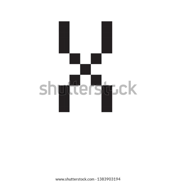 Pixel Art Alphabet Type X Stock Vector (Royalty Free) 1383903194 ...