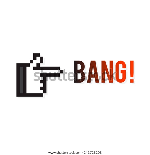 Stock vektor „Pixel Art Arm Showing Hand Gun“ (bez autorských poplatků ...