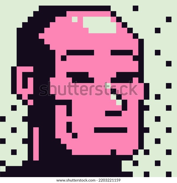 Pixel Art Avatar Profile Man Character Stock Vector (Royalty Free ...