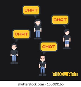 Pixel Art Band Guy Set: เวกเตอร์สต็อก (ปลอดค่าลิขสิทธิ์) 153683165 ...