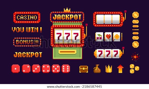 Vektor Stok Pixel Art Board Games Sign Set (Tanpa Royalti) 2186587445 ...