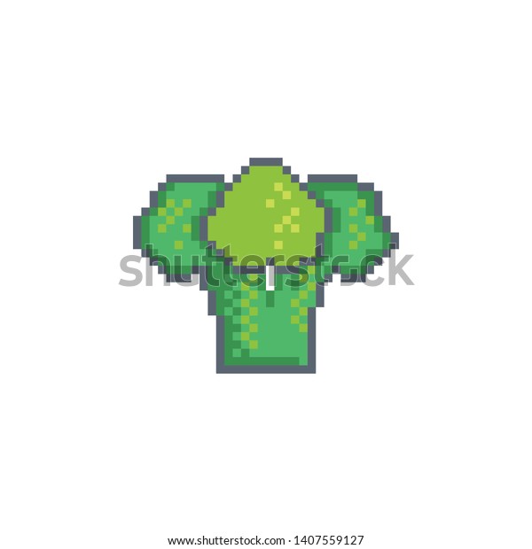 Pixel Art Broccoli Iconvector Design Web Stock Vector (Royalty Free ...
