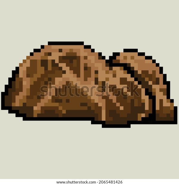Pixel Art Brown Clay Rock Enviroment Stock Vector (Royalty Free ...