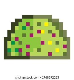 Pixel Art Bushes Nature Elements Vector Stock Vector (Royalty Free ...