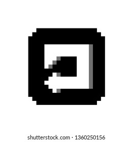 Pixel Art Button Refresh White Black 스톡 벡터(로열티 프리) 1360250153 ...