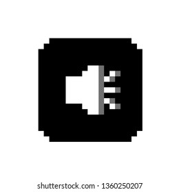 Pixel Art Button Sound White Black Stock Vector (Royalty Free) 1360250207