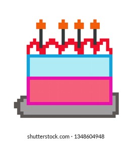 Pixel Art Cake Stock Vector (Royalty Free) 1348604948 | Shutterstock