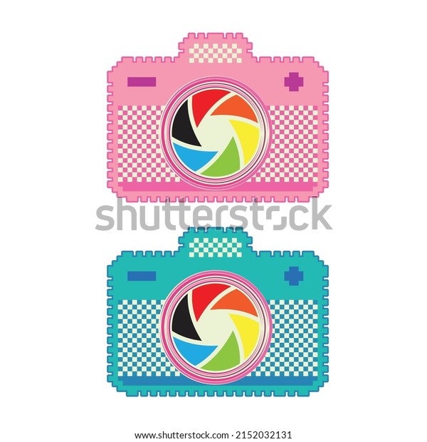 Pixel Art Camera On White Background 库存矢量图（免版税）2152032131 | Shutterstock