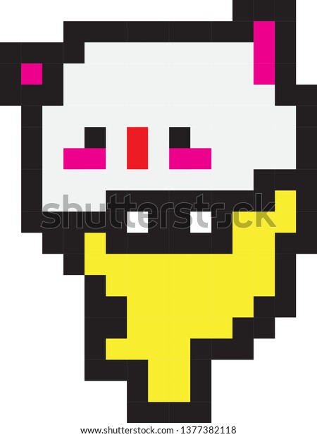 Pixel Art Cartoon Stock Vector (Royalty Free) 1377382118 | Shutterstock