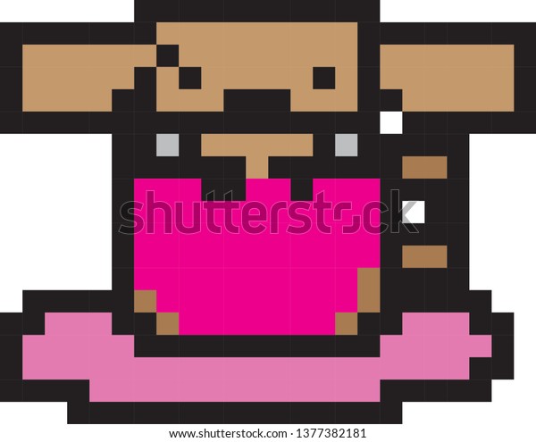 Pixel Art Cartoon Stock Vector (Royalty Free) 1377382181 | Shutterstock