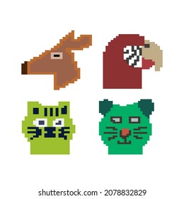 Pixel Art Cartoon Vector Illustration Stock Vector (Royalty Free ...